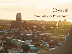 Liverpool Skyline Rooftop View PPT template 31 | CrystalGraphics