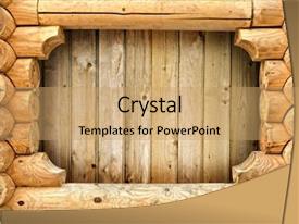 Log House Wooden Frame PPT template 44 | CrystalGraphics