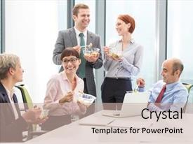 Lunch In Boardroom During Meeting PPT template 79 | CrystalGraphics