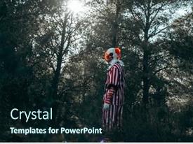 Mad Evil Redhead Clown PPT template 99 | CrystalGraphics