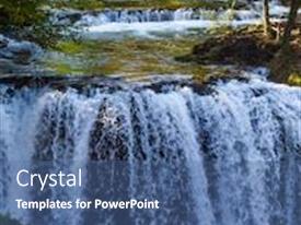 Magnificent Cascade Of Waterfalls PPT template 24 | CrystalGraphics