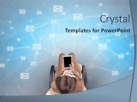 Mail Symbols With Woman Using PPT template 89 | CrystalGraphics
