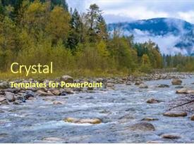 Majestic Mountain River In Canada PPT template 92 | CrystalGraphics