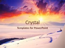 Majestic Sunset In The Winter PPT template 73 | CrystalGraphics
