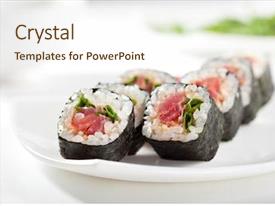 Makis Maki Sushi With Tuna PPT template 47 | CrystalGraphics