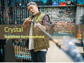 Male Angler Choosing Rod PPT template 82 | CrystalGraphics