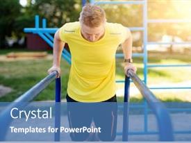 Man Pulling Up On Parallel PPT template 52 | CrystalGraphics