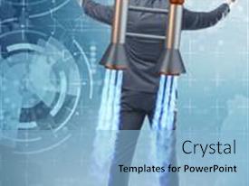 Man With Jet Pack PPT template 55 | CrystalGraphics