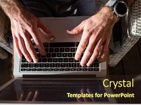 Man Working On Laptop PPT template 56 | CrystalGraphics