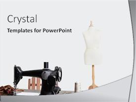 Mannequin And Sewing Machine PPT template 6 | CrystalGraphics