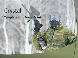 Marker Gun At Winter PPT template 45 | CrystalGraphics