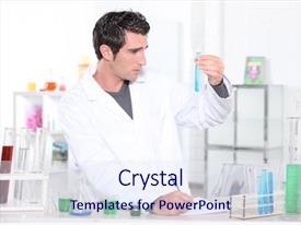 Materiel Young Man Studying The Contents PPT template 10 | CrystalGraphics