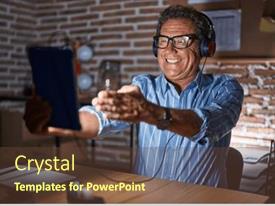 Middle Age Hispanic Man Using PPT template 63 | CrystalGraphics