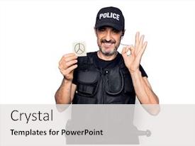 Middle Age Policeman Wearing Police PPT template 0 | CrystalGraphics