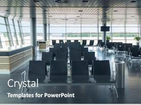 Modern Airport Terminal With Empty PPT template 73 | CrystalGraphics
