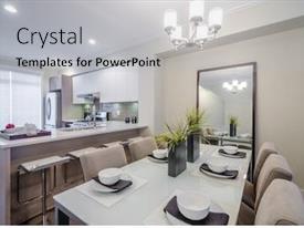 Modern Dining Room In Luxury PPT template 88 | CrystalGraphics