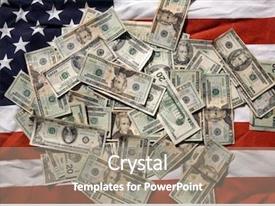 Money On An American Flag PPT template 83 | CrystalGraphics