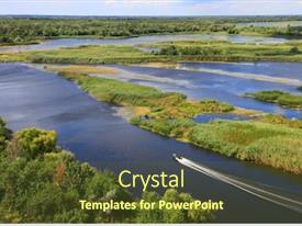 Motor Boat Floats Between PPT template 40 | CrystalGraphics