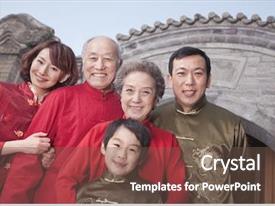 Multi Generation Family In Traditional PPT template 5 | CrystalGraphics