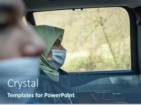 Muslim Woman In Car PPT template 46 | CrystalGraphics