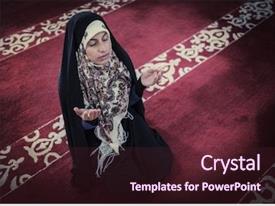 Shia Muslim Woman Praying Inside PPT template 22 | CrystalGraphics