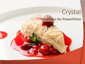 Napoleon Cake With Cherry Sauce PPT template 95 | CrystalGraphics