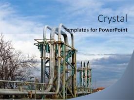 Natural Gas Giant Pipes PPT template 92 | CrystalGraphics