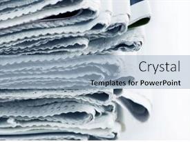 Newspaper Stack PPT template 0 | CrystalGraphics