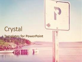 No Parking Sign By Ocean PPT template 7 | CrystalGraphics