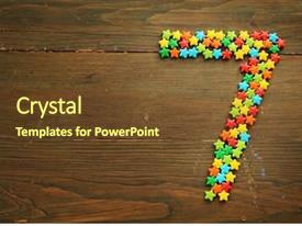 Number Seven Made With Star PPT template 91 | CrystalGraphics