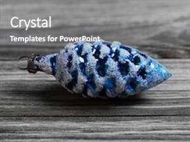 Old Blue Christmas Ball PPT template 18 | CrystalGraphics