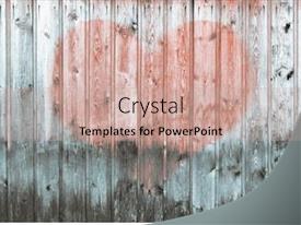 Old Brick Wall Graffiti Heart PPT template 58 | CrystalGraphics