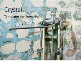 Old Faucet On A Wall PPT template 87 | CrystalGraphics