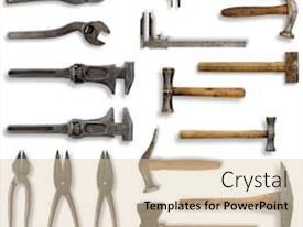 Old Tools In Front PPT template 49 | CrystalGraphics