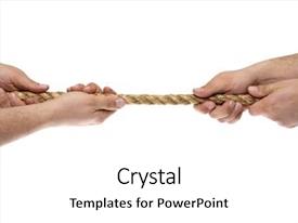 Opposing Ideas Hands Gripping Piece Of Rope PPT template 45 ...