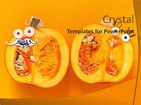 Organic Pumpkin On The Yellow PPT template 19 | CrystalGraphics