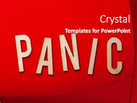 Panic Word Text Wooden Letter PPT template 8 | CrystalGraphics