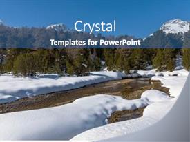 Panorama With Lots Of Snow PPT template 80 | CrystalGraphics