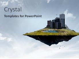 Panoramic Skyline And Modern Cityscape PPT template 1 | CrystalGraphics