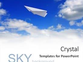Paper Planes In Blue Sky PPT template 59 | CrystalGraphics