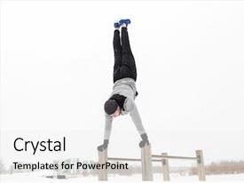 Parallel Bars Doing Handstand PPT template 25 | CrystalGraphics