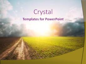 Pathway In The Middle PPT template 21 | CrystalGraphics