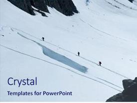 People Walking Among Snow PPT template 8 | CrystalGraphics
