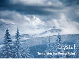 Perfect Winter Landscape With Covered PPT template 55 | CrystalGraphics