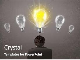 Person Having An Bright Idea PPT template 44 | CrystalGraphics