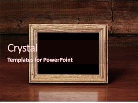 Photo Frame On Old Table PPT template 73 | CrystalGraphics