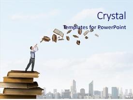 Pile Of Old Book PPT template 74 | CrystalGraphics