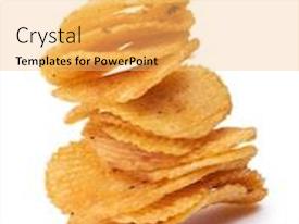 Pile Of Potato Chips Fluted PPT template 17 | CrystalGraphics