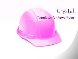 Pink Safety Construction Hard Hat PPT template 47 | CrystalGraphics