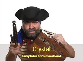 Pirate With A Musket Holding PPT template 18 | CrystalGraphics